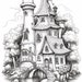 Fantasy Houses Coloring Book: Fairytale Grayscale Designs (printable ...