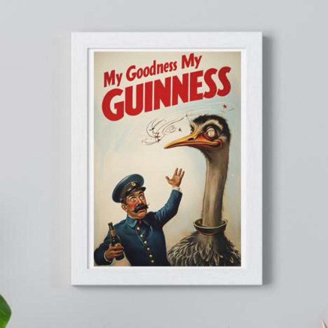 Guinness Poster Vintage - Digital A3 Poster - Guinness Ad Advert ...