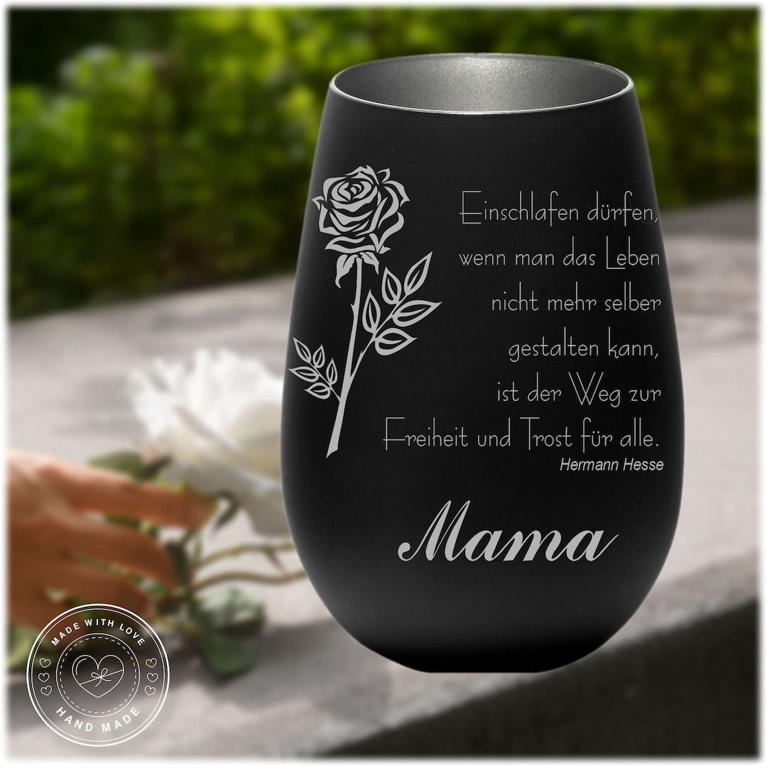 Mourning Light Grave Light Personalized Made of Glass With - Etsy