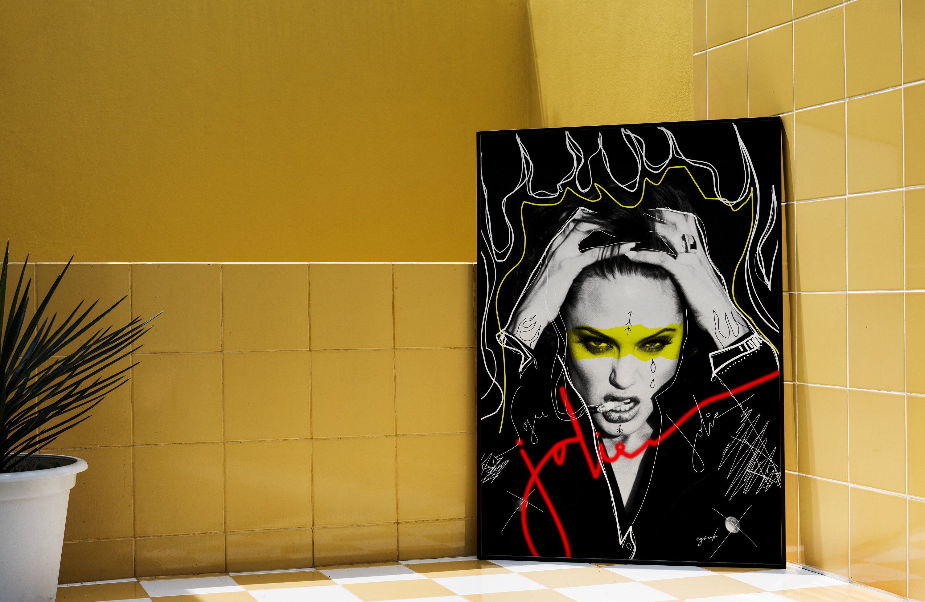 ANGELINA JOLIE | Street Art | Modern Pop Art | Digital Art | Modern ...