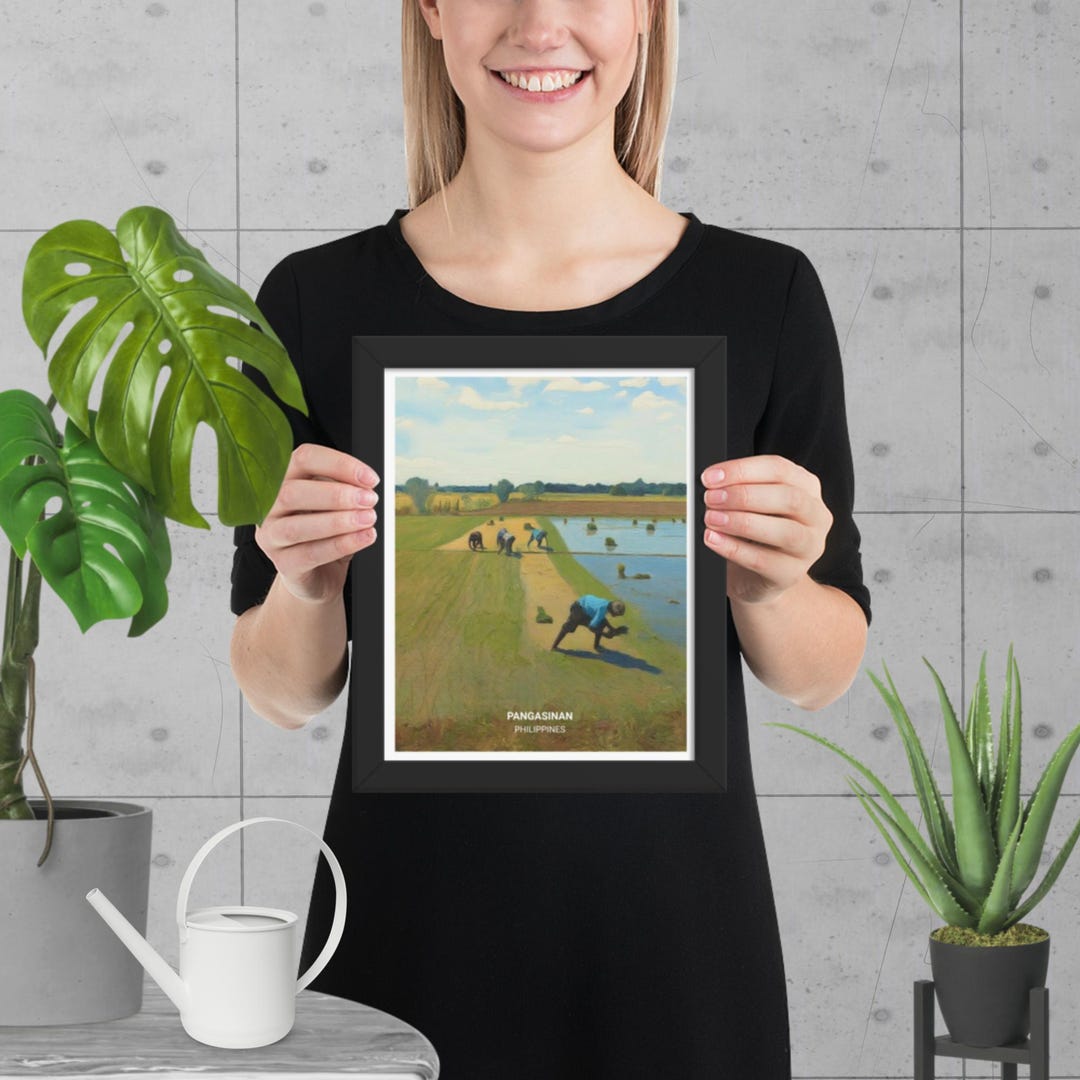 Rice Fields in Pangasinan, Philippines. Framed Poster - Etsy