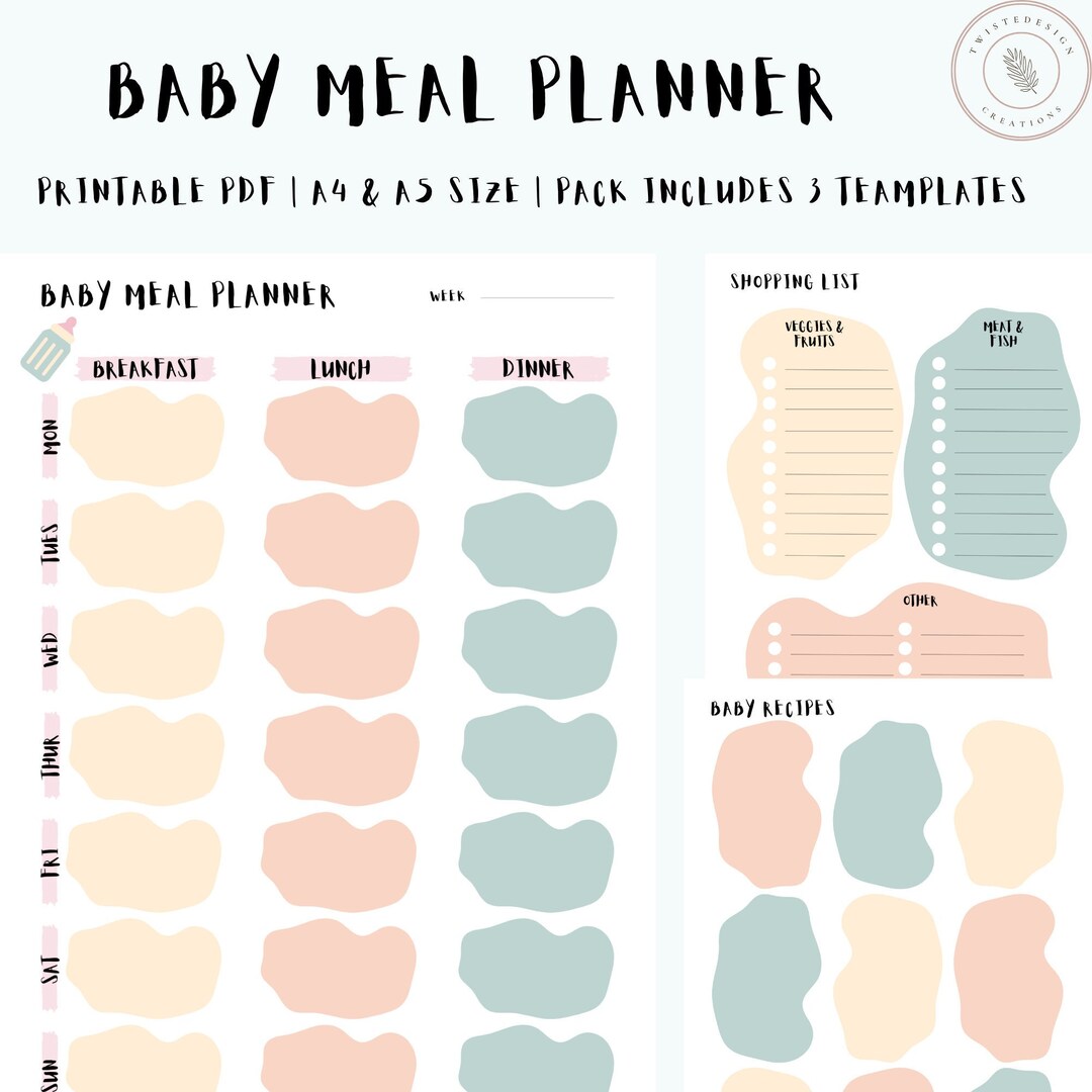 Baby Meal Planner - Etsy
