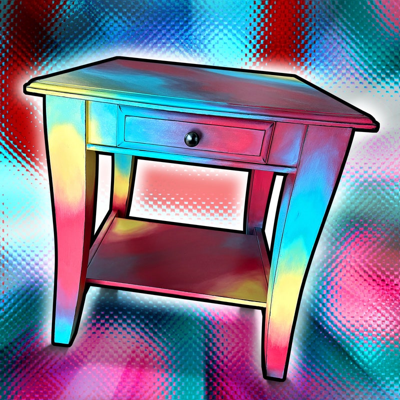 Hand Painted Table - Etsy