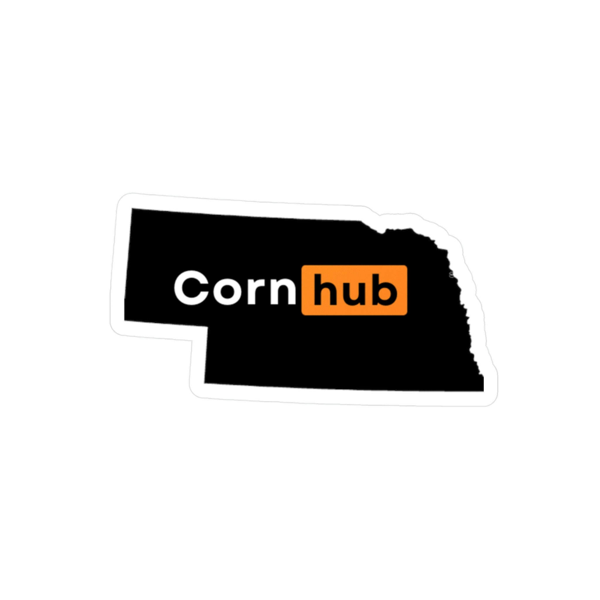 Corn Hub Kiss-cut Vinyl Decal Sticker Funny Nebraska Midwest Corn ...