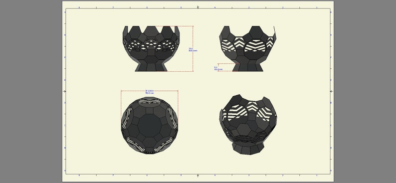 Geometric Fire Pit, DXF, DWG Files. - Etsy
