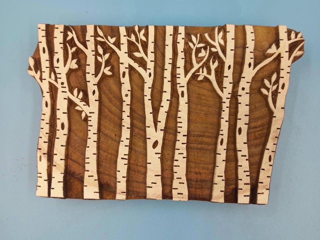 Bamboo Forest Wooden Printing Block Pottery Stamp, Batik Tjaps ...