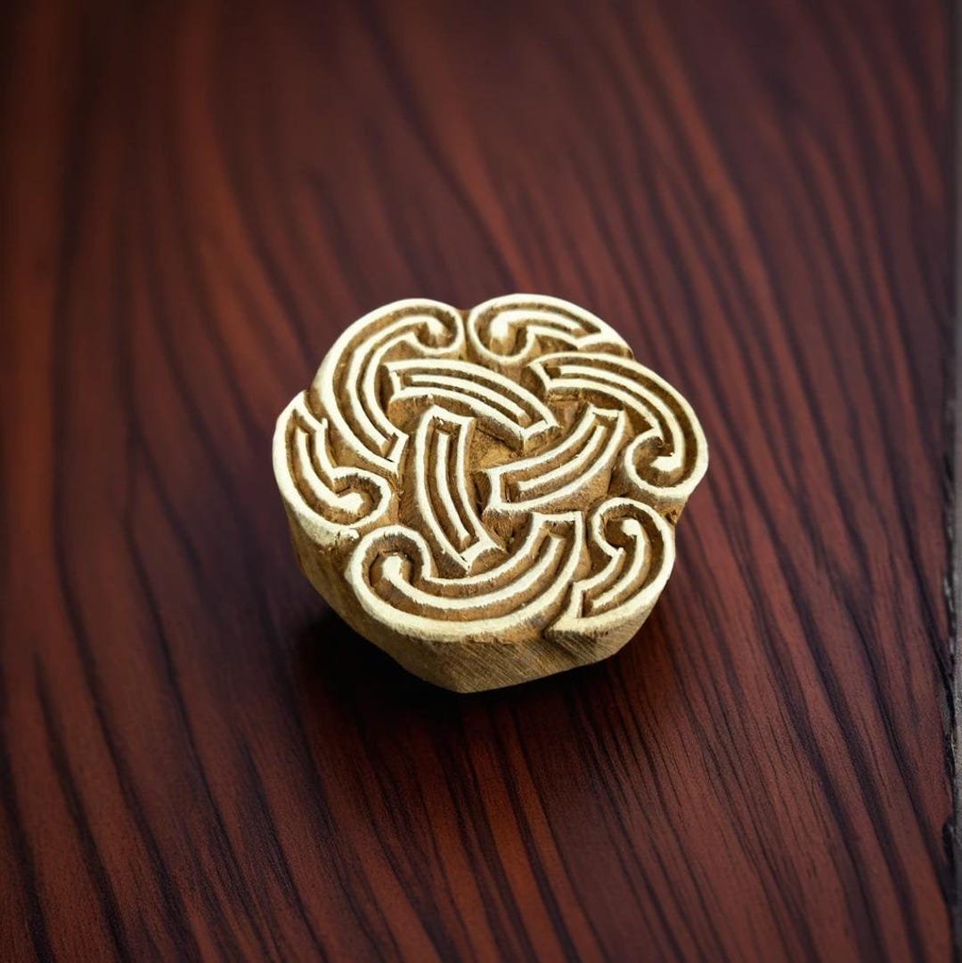 Celtic Knot Wooden Printing Block - Handcrafted Fabric Printing and ...
