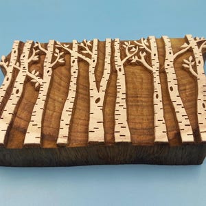 Bamboo Forest Wooden Printing Block Pottery Stamp, Batik Tjaps ...