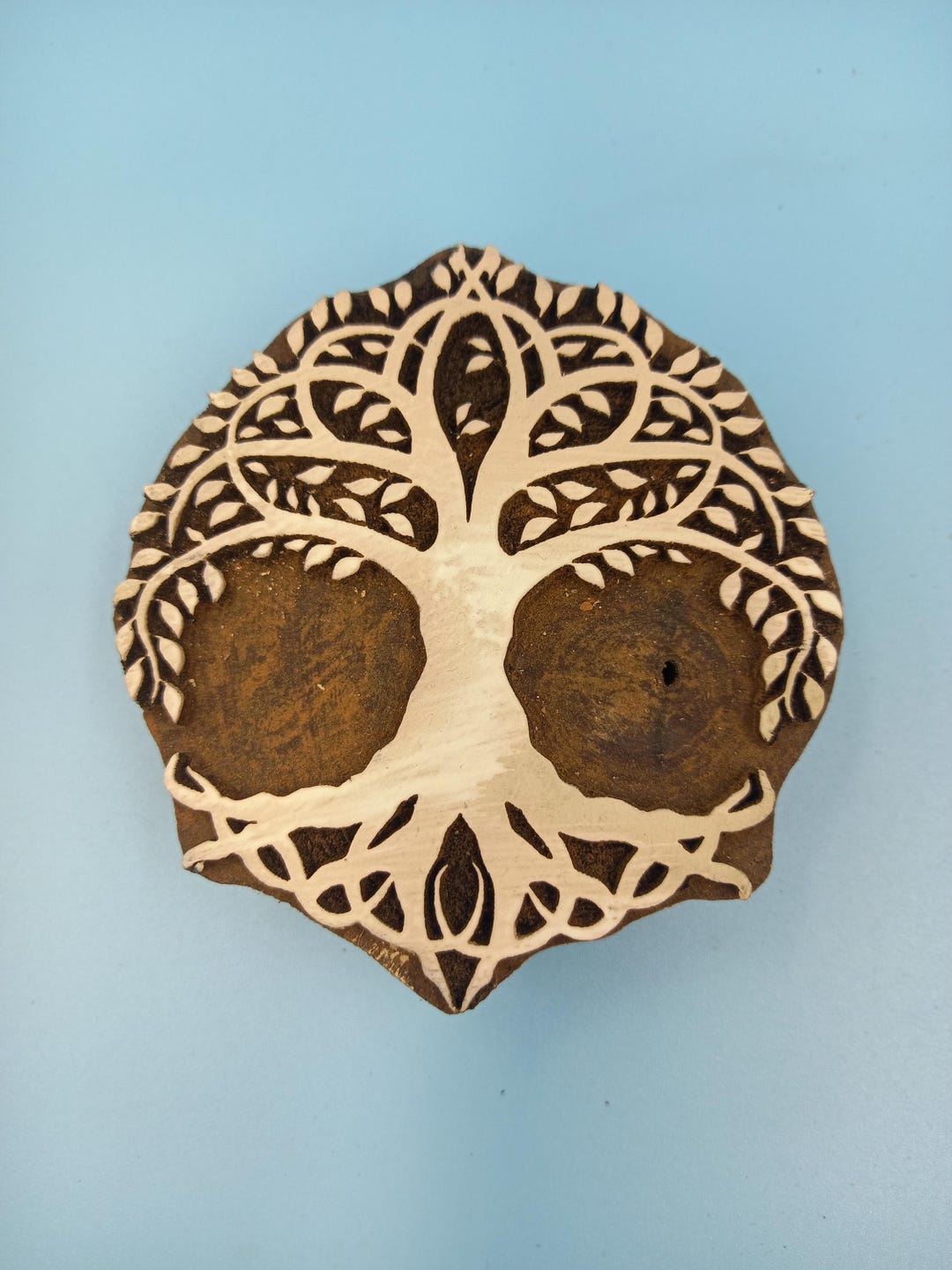 Celtic Tree Wooden Printing Block Pottery Stamp, Batik Tjaps, Blaudruck ...