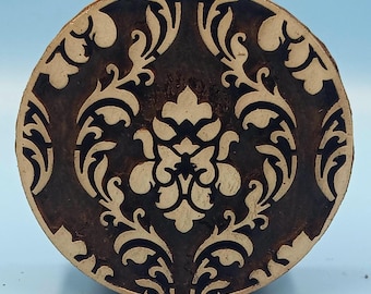 Geometric Mandala Wooden Printing Block Pottery Stamp, Batik Tjaps ...