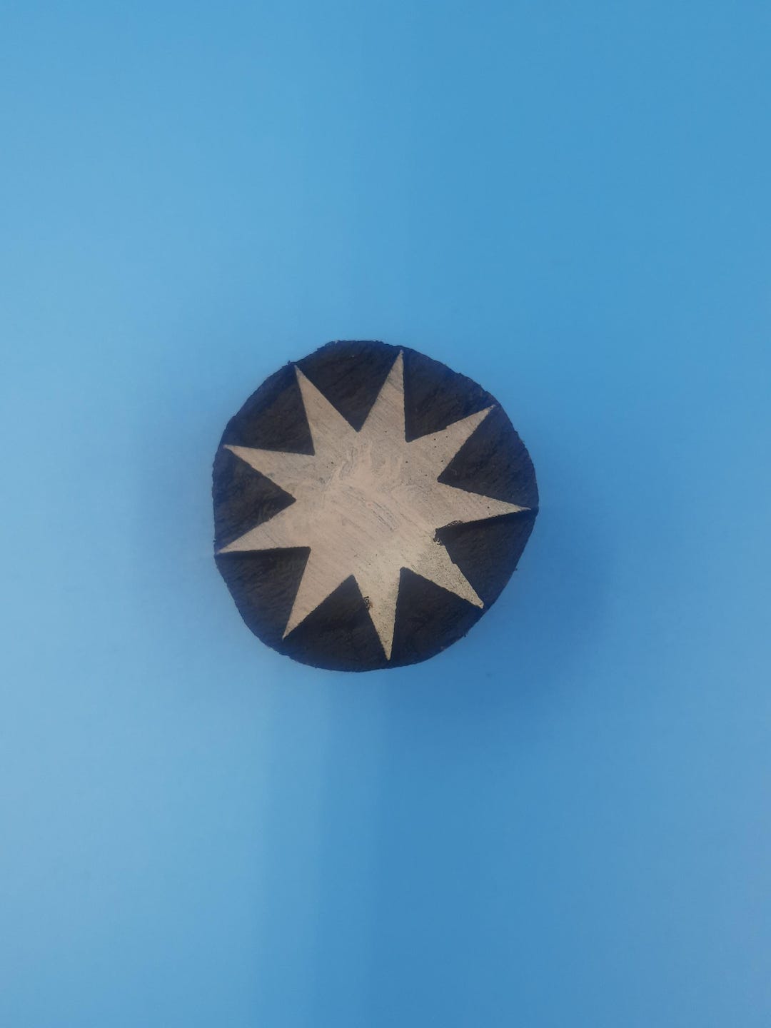 9 Point Star Wooden Printing Block Pottery Stamp, Batik Tjaps ...