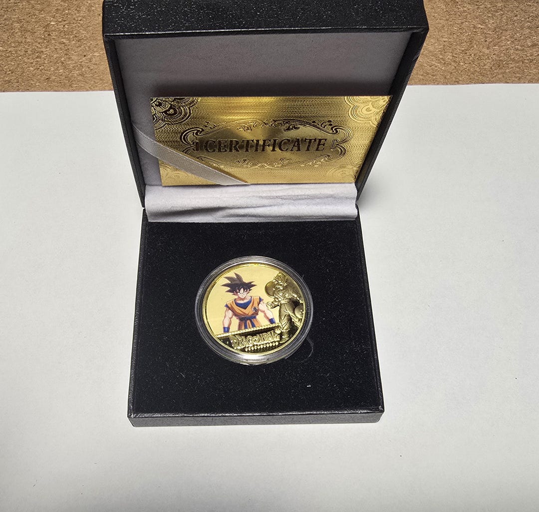 GOKU From Dragon Ball Z, .9999 GOLD Plated Coin Cased and Comes With ...