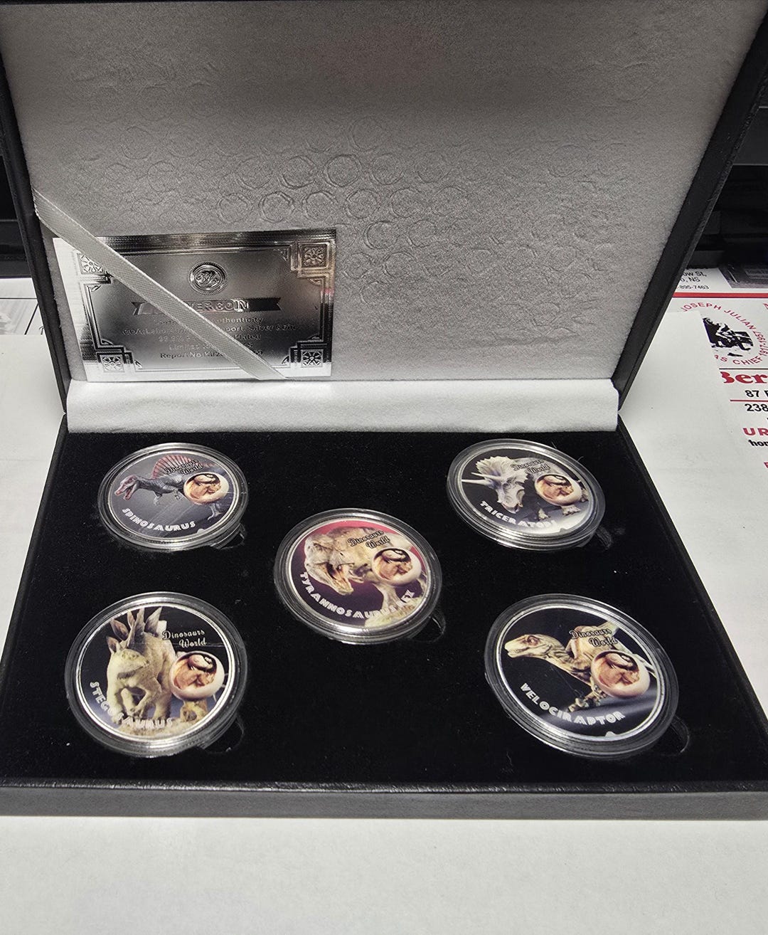 DINOSAUR - Silver Plated Fantasy Coin Set, With COA, Beautiful Coins ...
