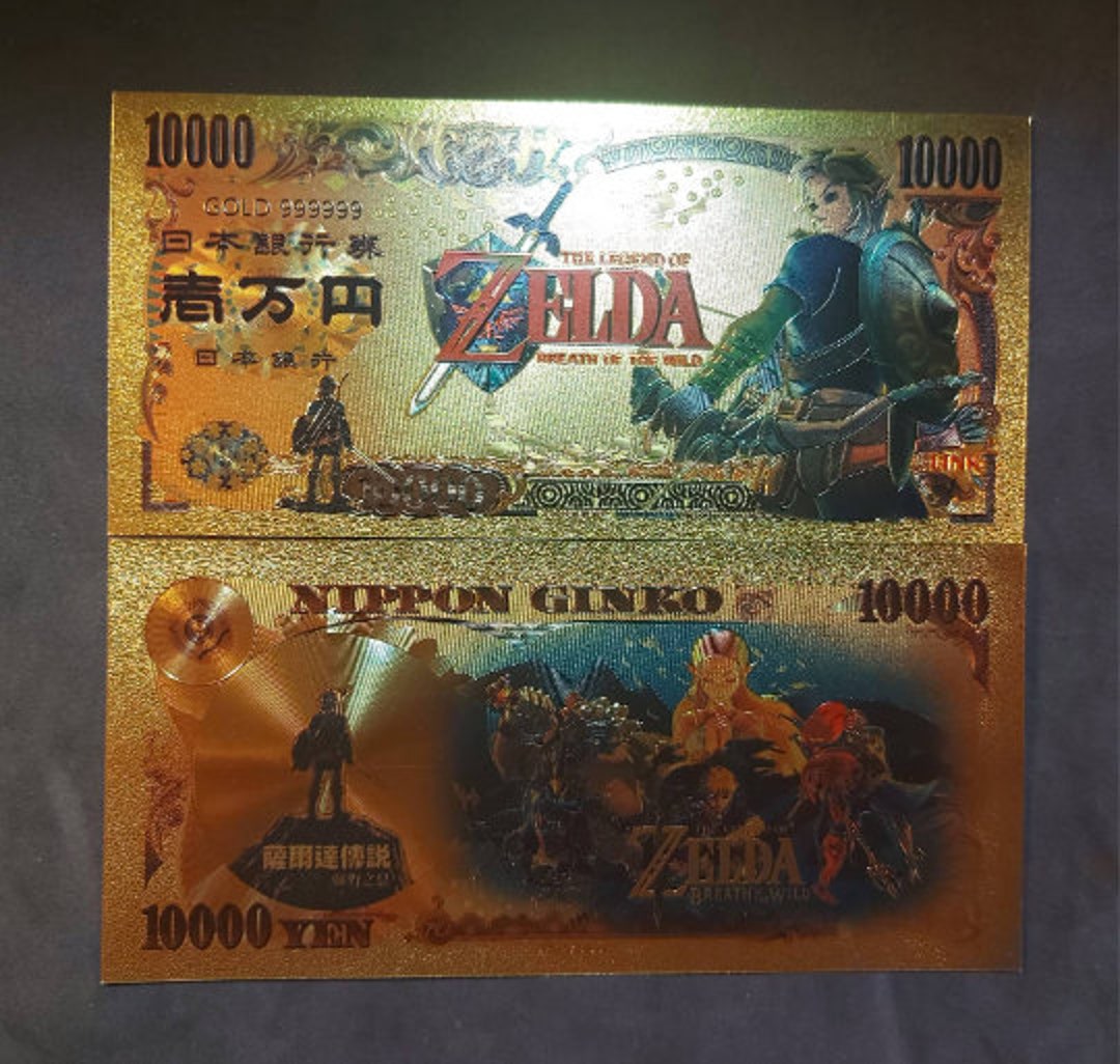 LINK From the Legend of Zelda: Breath of the Wild; .9999 GOLD 10000 Yen ...