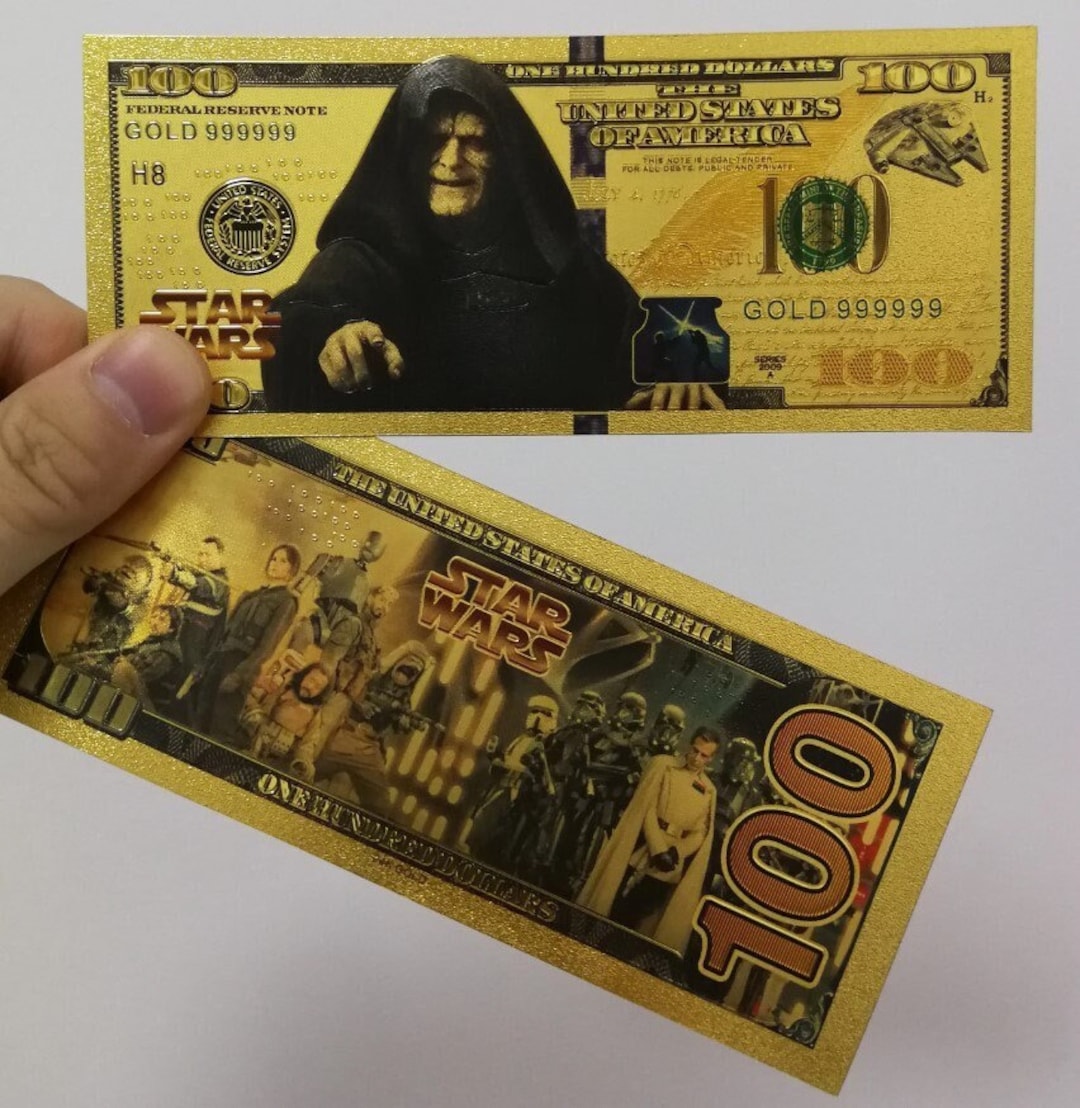 DARTH SIDIOUS: Star Wars Galaxy .9999 GOLD Foil 100 Dollars Fantasy ...