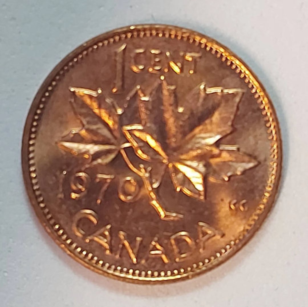 1970 Canadian Penny ~ Choice Brilliantly UNCIRCULATED (BU) One Cent ...