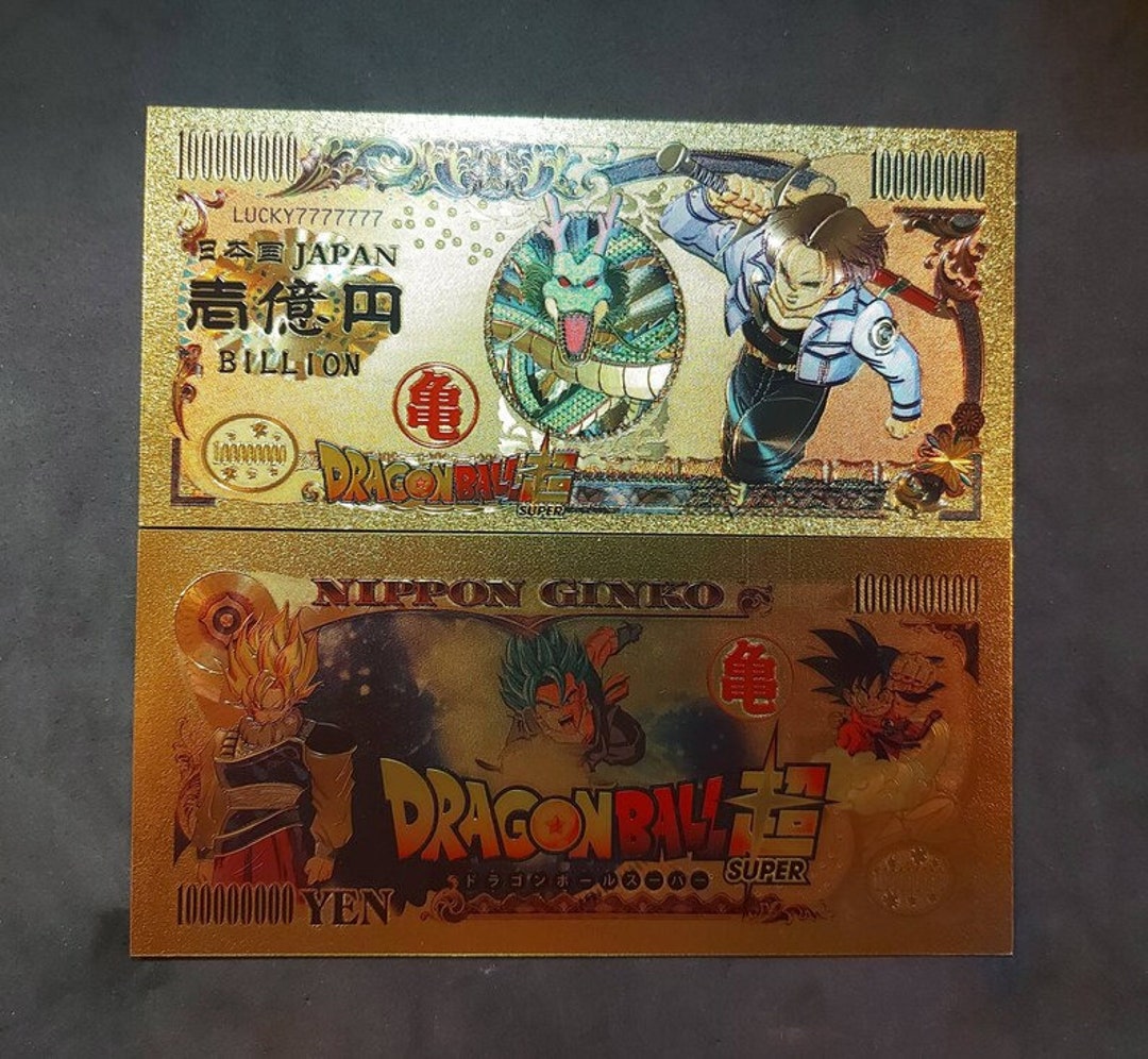 TORANKUSU From Dragon Ball Z; .9999 GOLD 10000 Yen Note; Fan ...