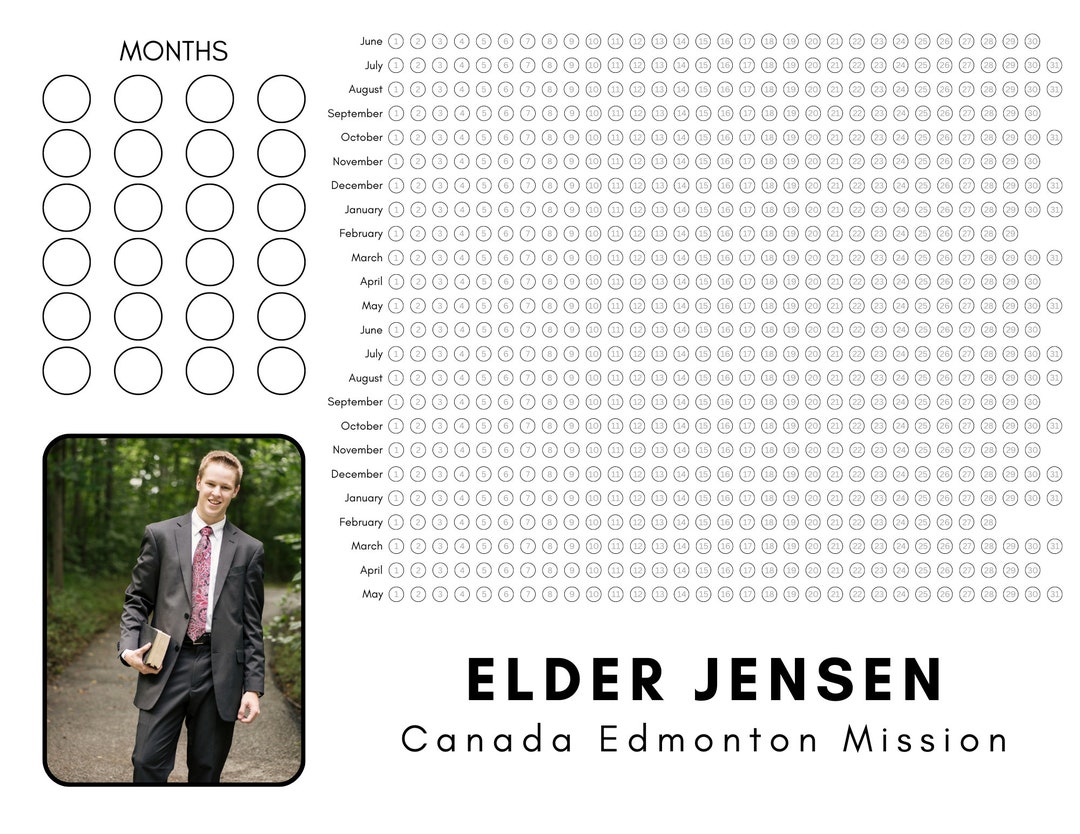 Missionary Countdown / Elders / Bubble Chart / 2 Year Countdown / 24 ...