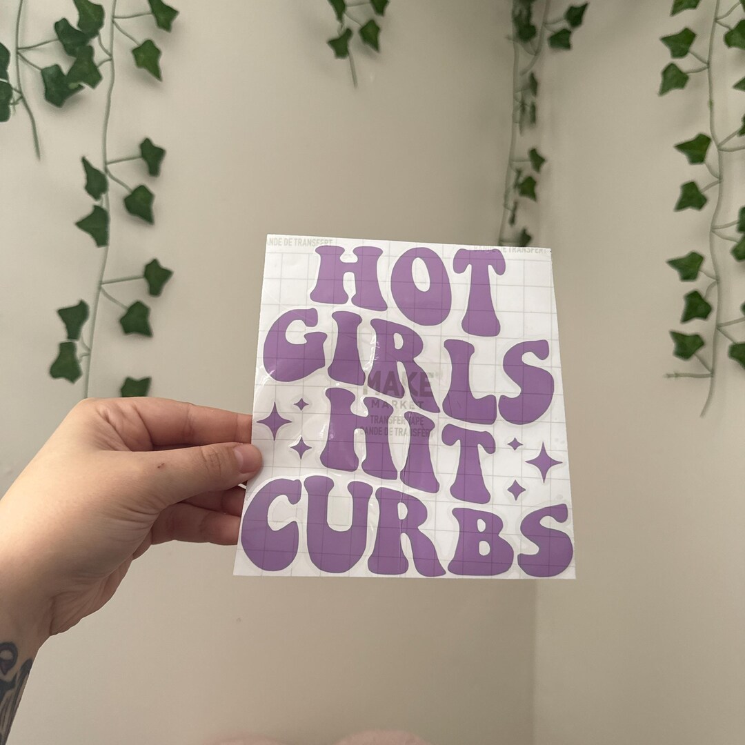 Hot Girls Hit Curbs - Obnoxious Decals - Car Decal - Vinyl Decal ...