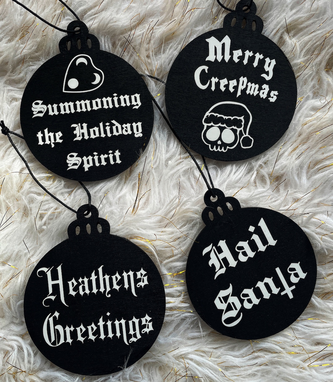 Goth Xmas Ornaments, Gothic Christmas Ornaments, Spooky Christmas ...