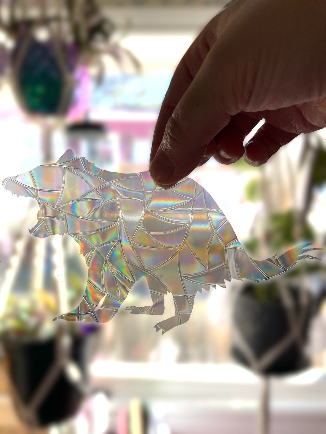 Screaming Possum Suncatcher Sticker, Rainbow Window Cling, Prism Light ...