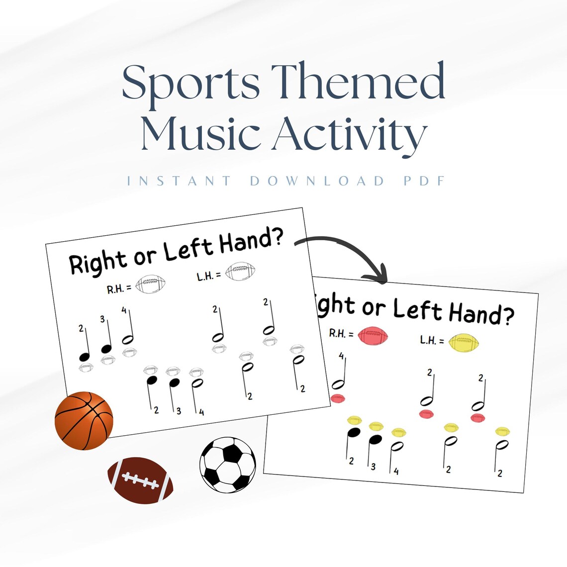 Sports Themed Music Activity Sheets (printable) - Etsy