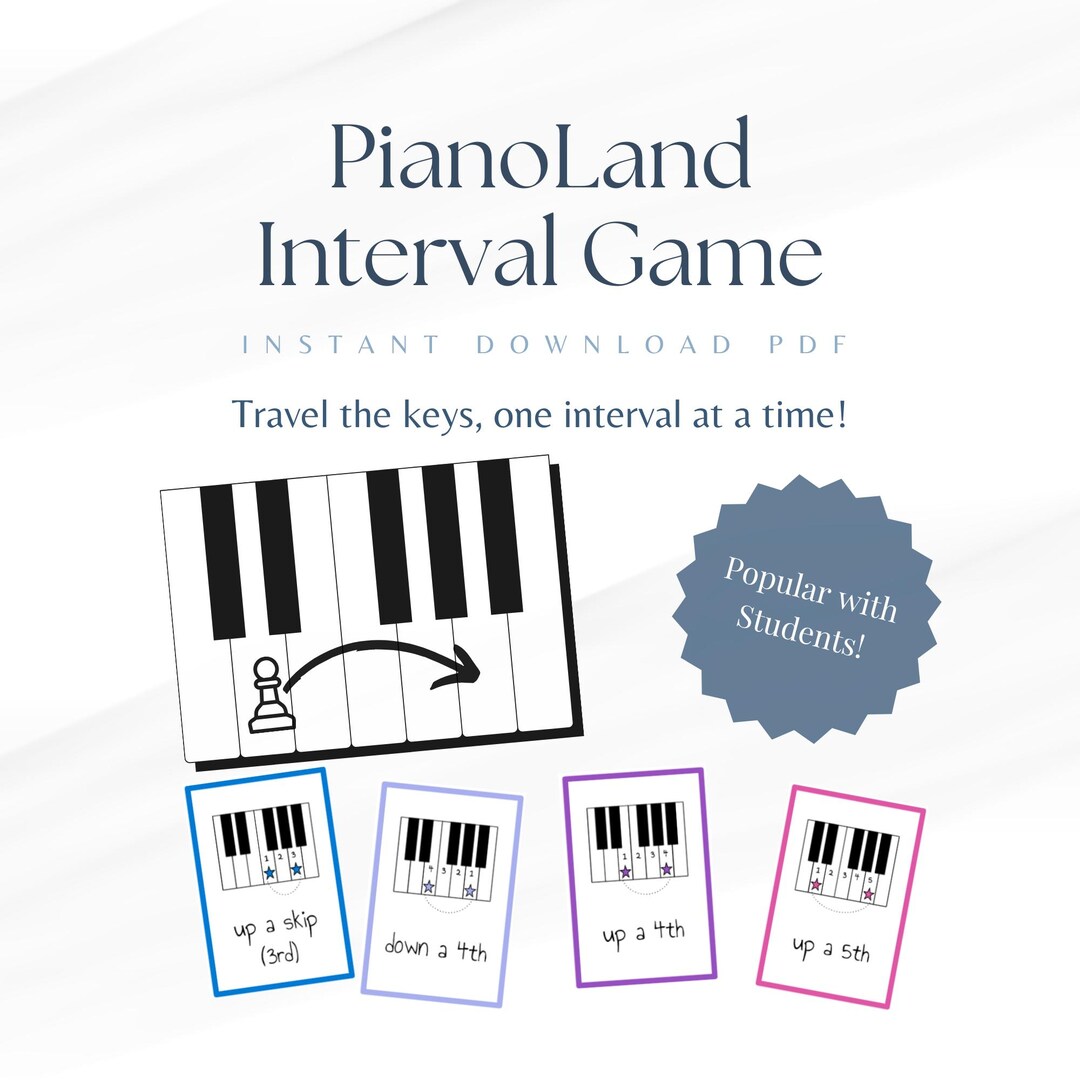 Piano Interval Game (printable) - Etsy
