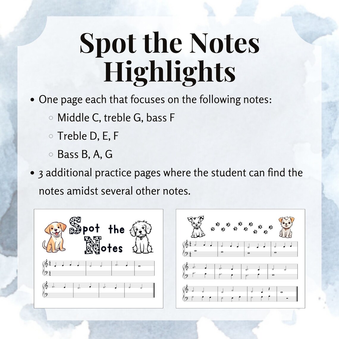 Spot the Notes grand Staff Music Activity - Etsy