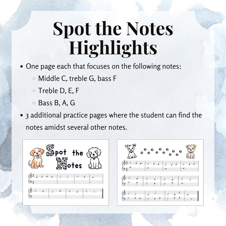 Spot the Notes grand Staff Music Activity - Etsy