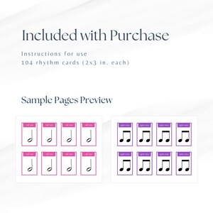 Music Rhythm Flashcards Rhythm Practice Printable Pdf Etsy
