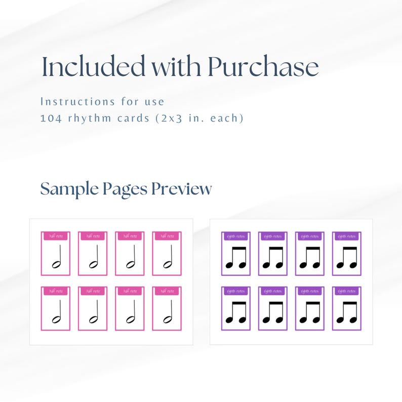 Music Rhythm Flashcards: Rhythm Practice (printable PDF) - Etsy