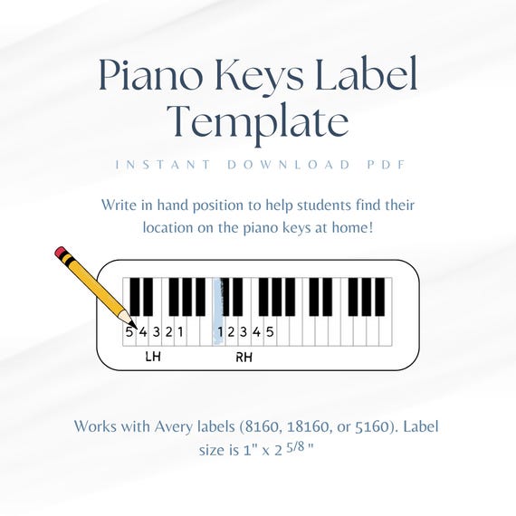 Piano Template Printable
