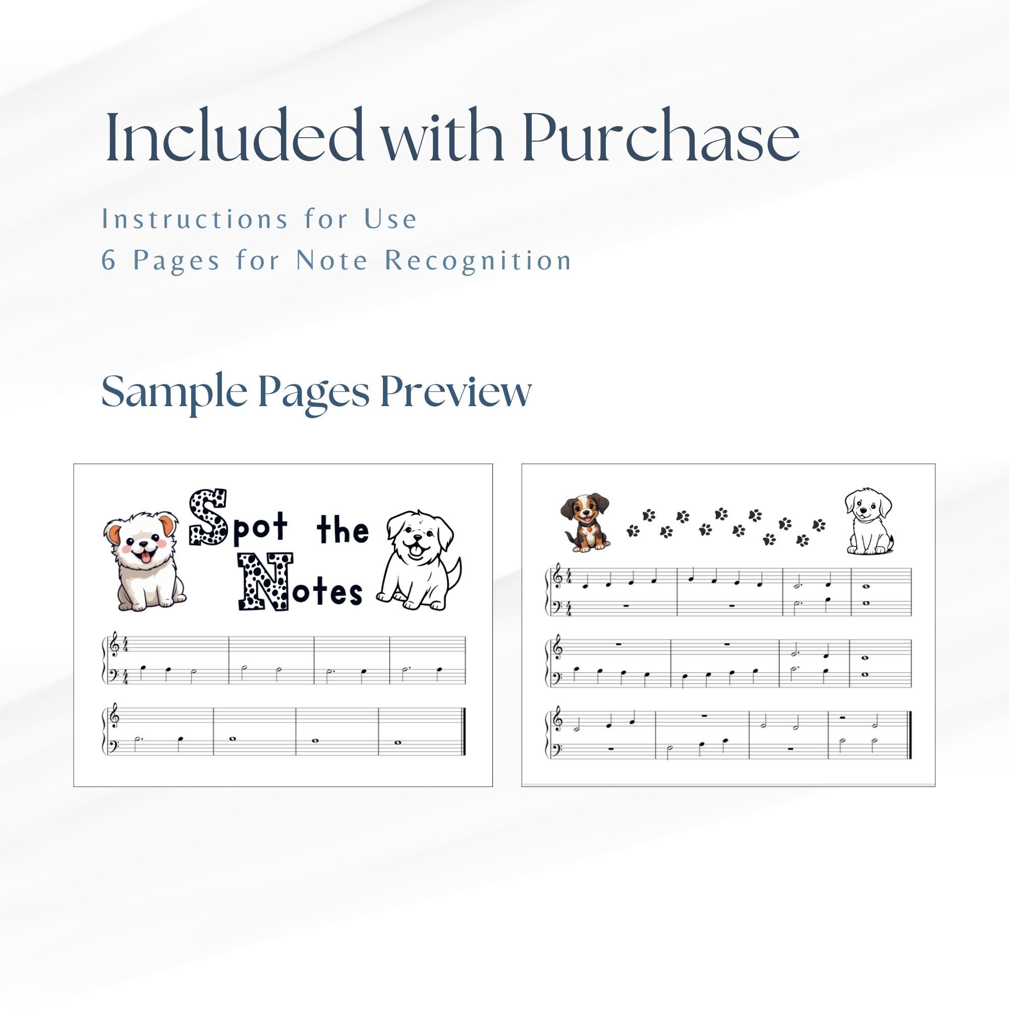 Music Note Recognition Activity (printable) - Etsy
