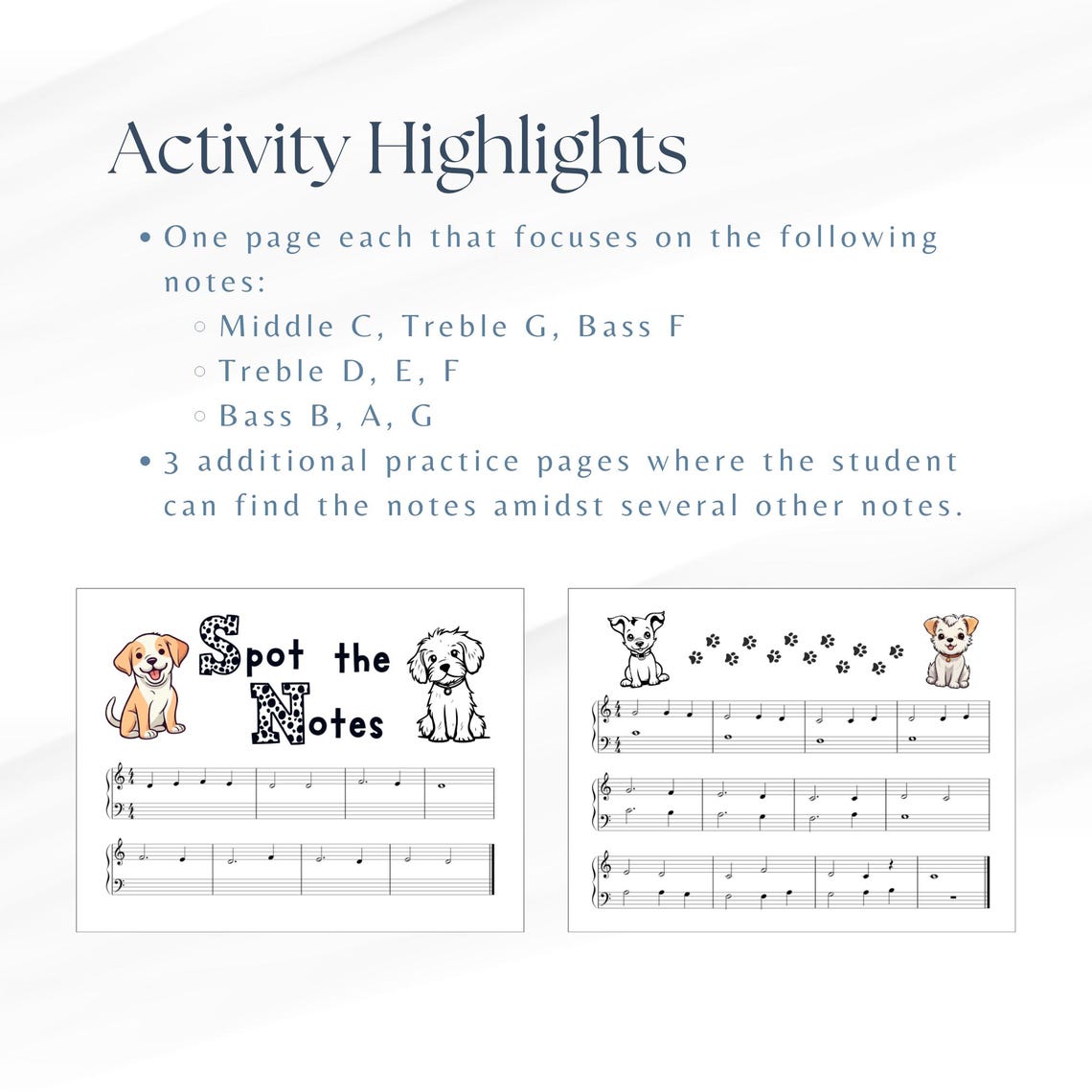 Music Note Recognition Activity (printable) - Etsy