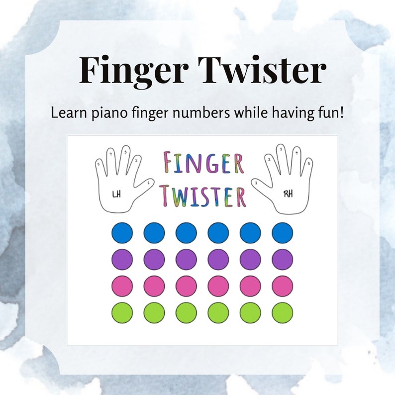Finger Twister piano Game - Etsy