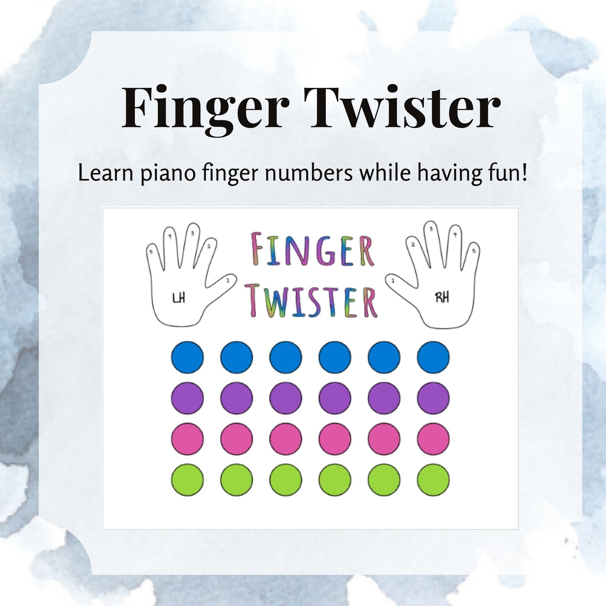 Finger Twister piano Game - Etsy