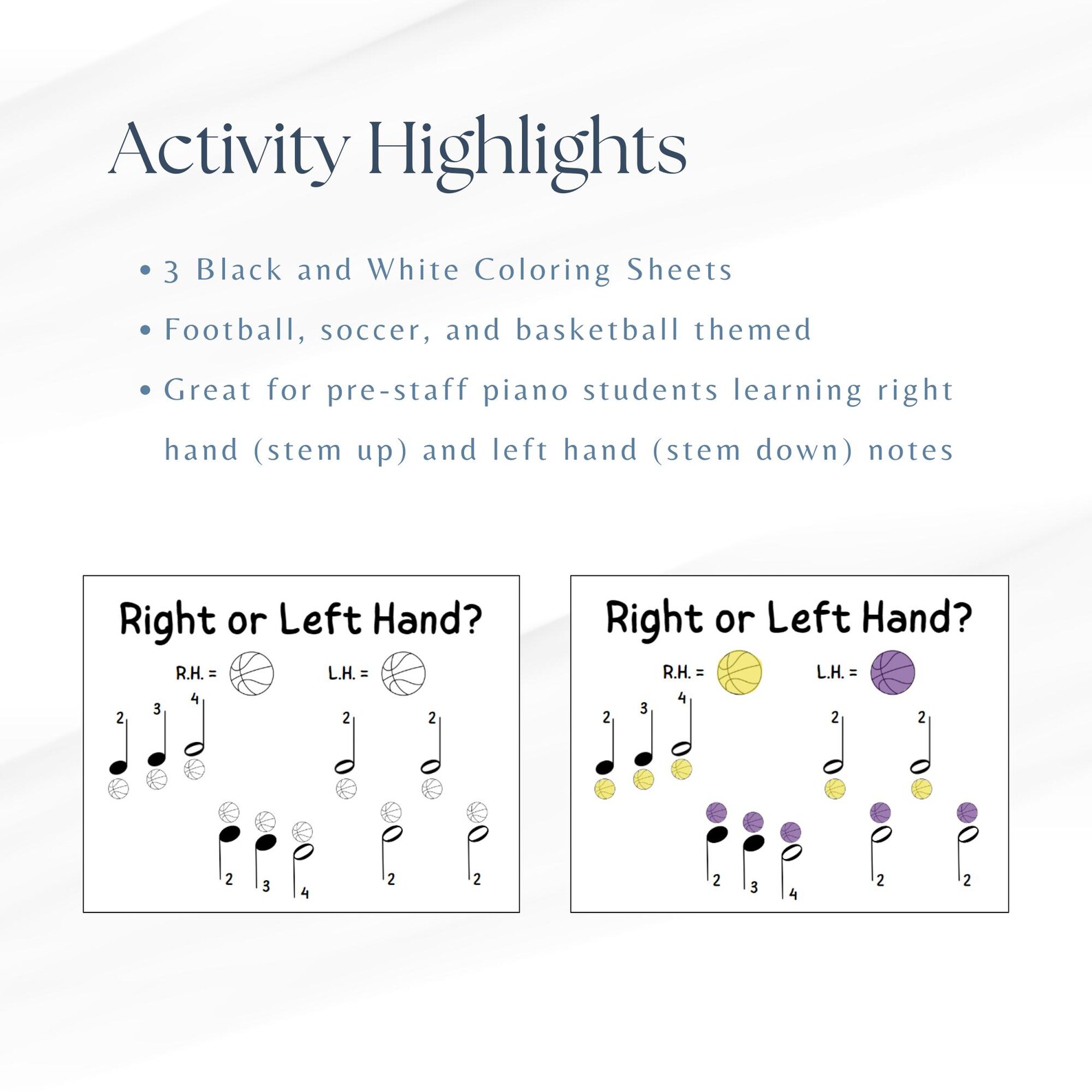 Sports Themed Music Activity Sheets (printable) - Etsy