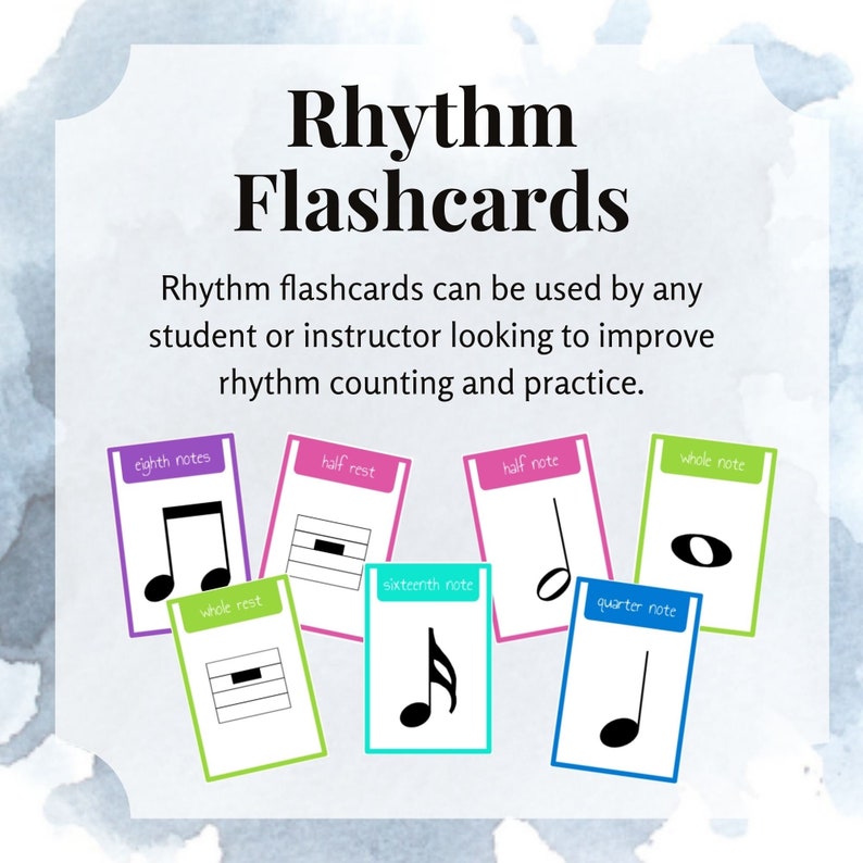 Music Rhythm Flashcards - Etsy