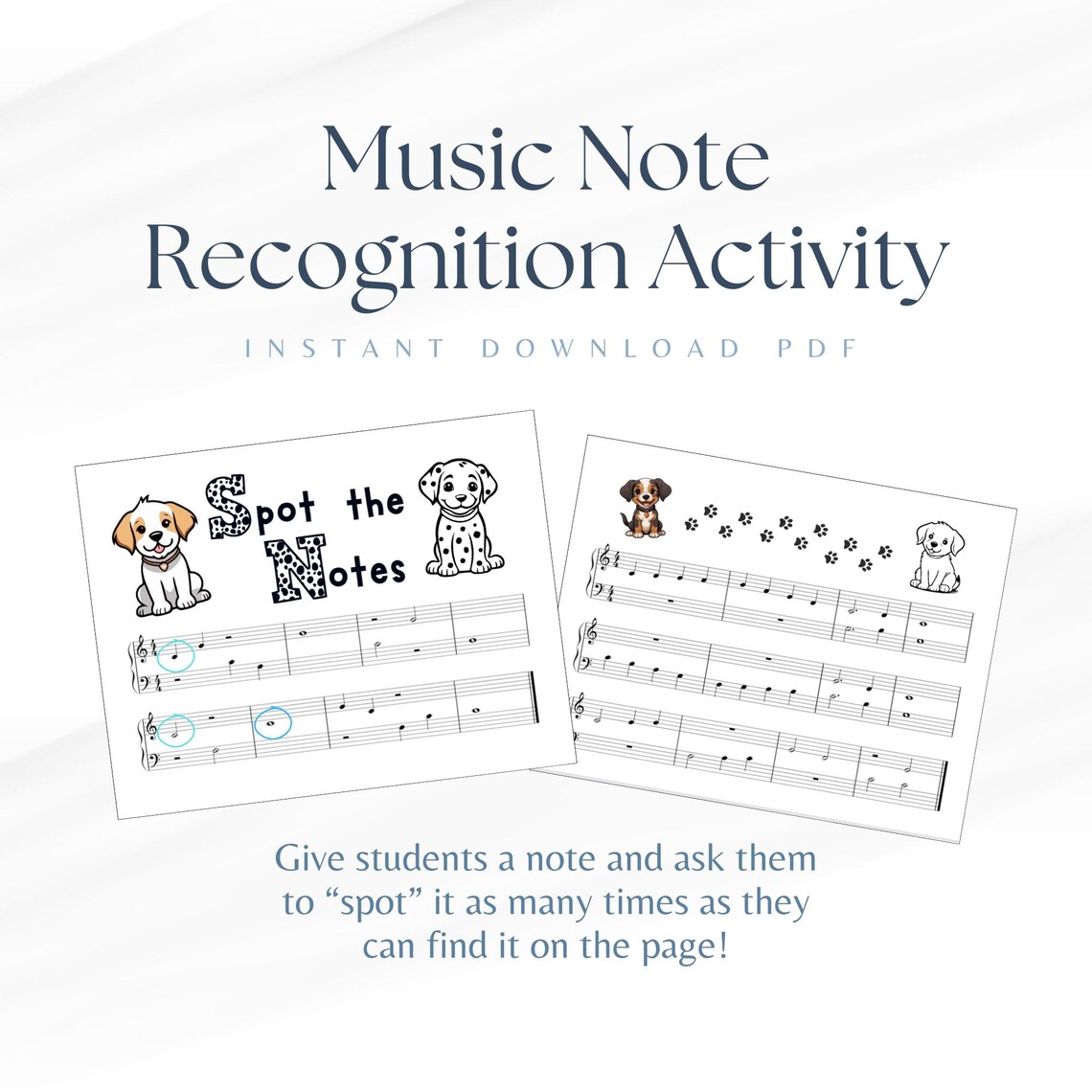 Music Note Recognition Activity printable - Etsy