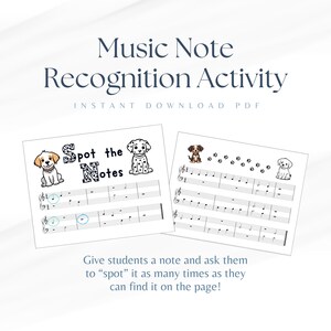 Music Note Recognition Activity (printable) - Etsy
