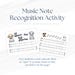 Music Note Recognition Activity (printable) - Etsy