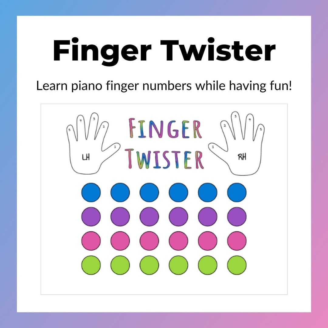 Finger Twister piano Game - Etsy