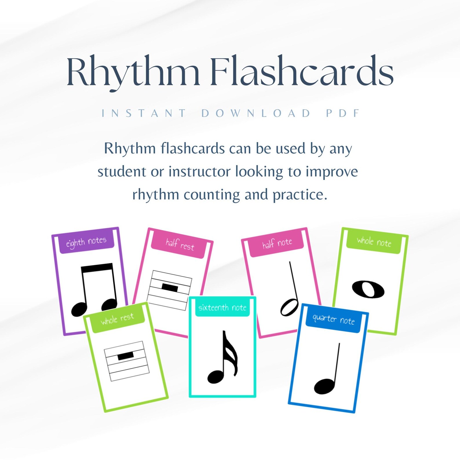 Music Rhythm Flashcards: Rhythm Practice (printable PDF) - Etsy