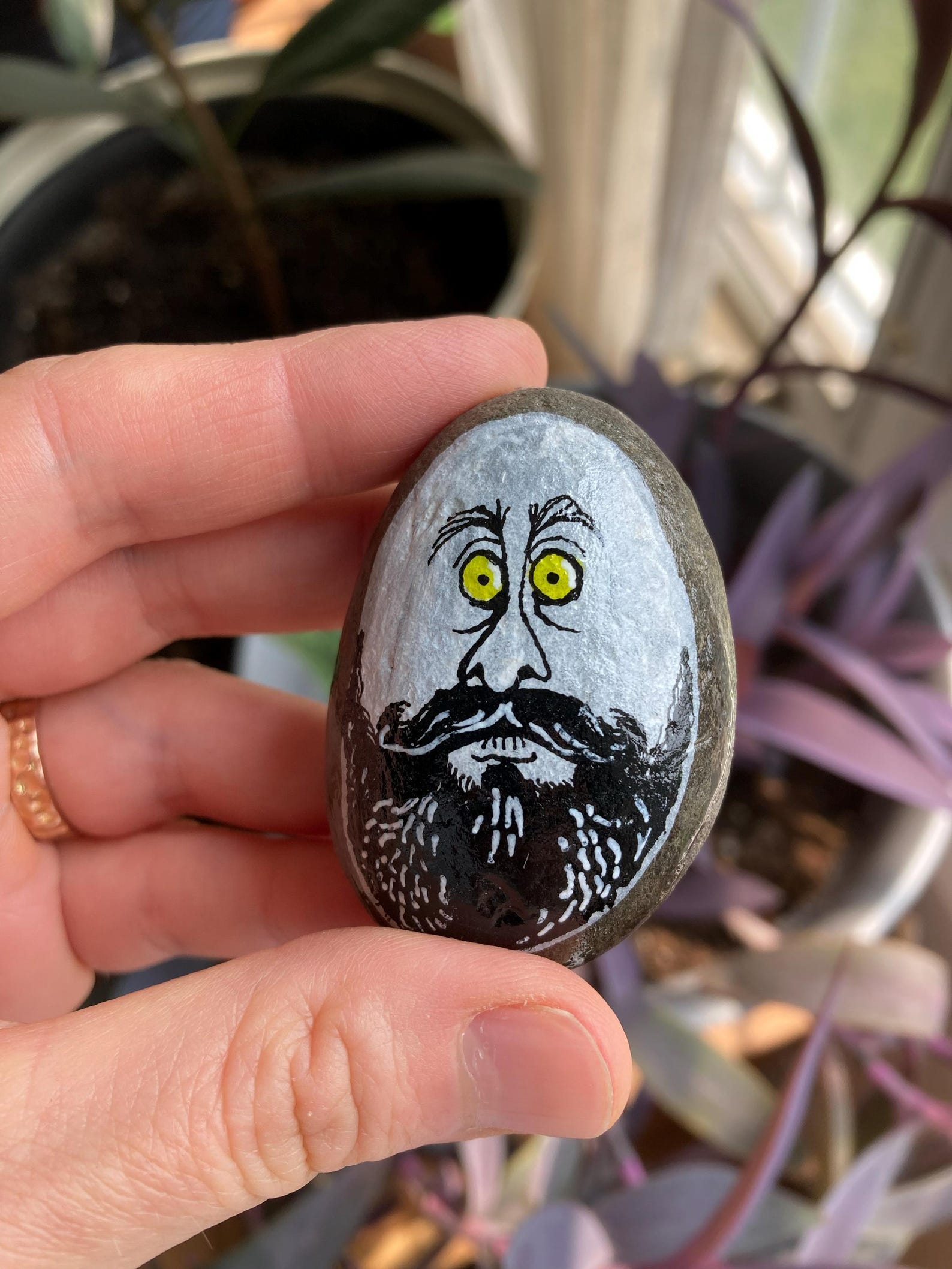Set of Painted Rocks With Funny Faces | Silly Characters Hand-painted ...