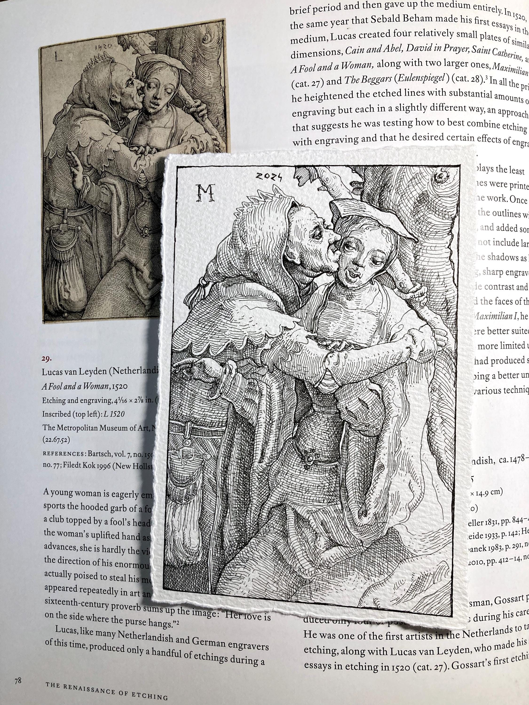 Original Pen Drawing on Watercolor Paper | Renaissance and Medieval Art ...