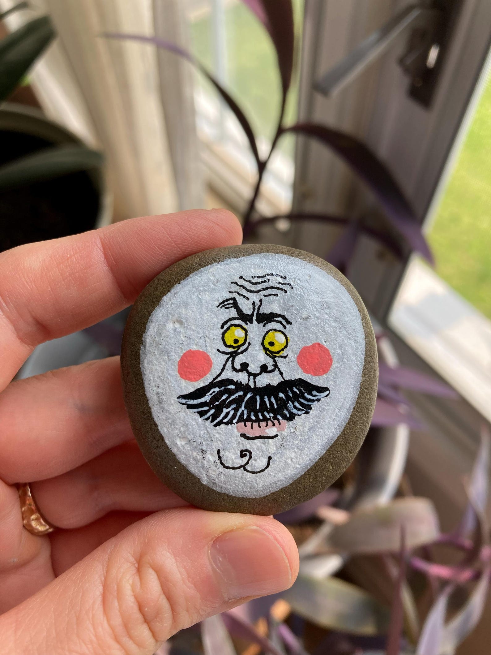Set of Painted Rocks With Funny Faces | Silly Characters Hand-painted ...