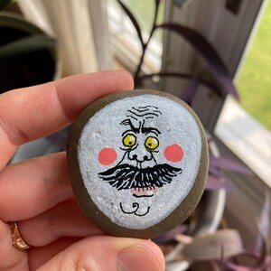 Set of Painted Rocks With Funny Faces | Silly Characters Hand-painted ...