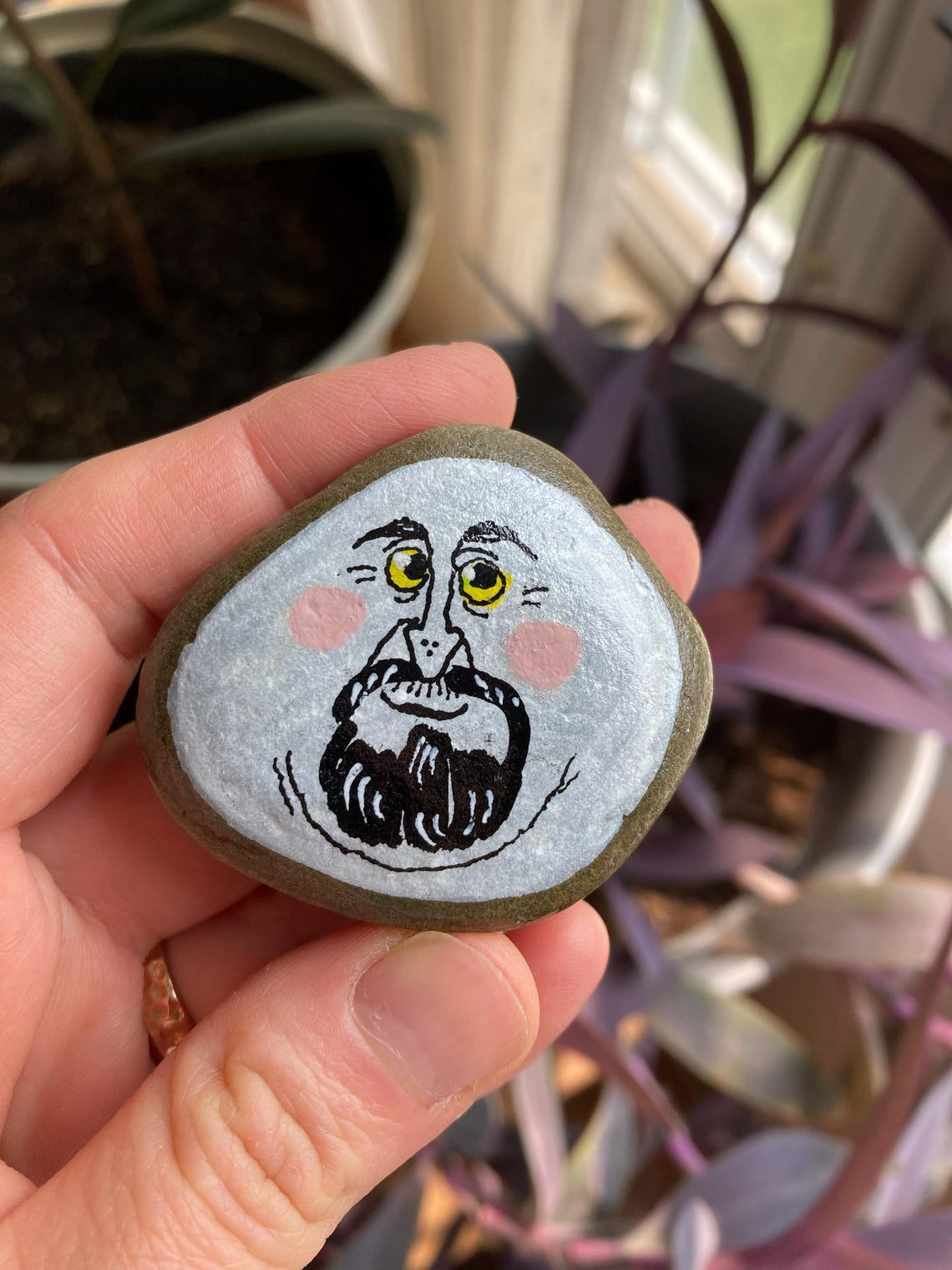 Set of Painted Rocks With Funny Faces | Silly Characters Hand-painted ...