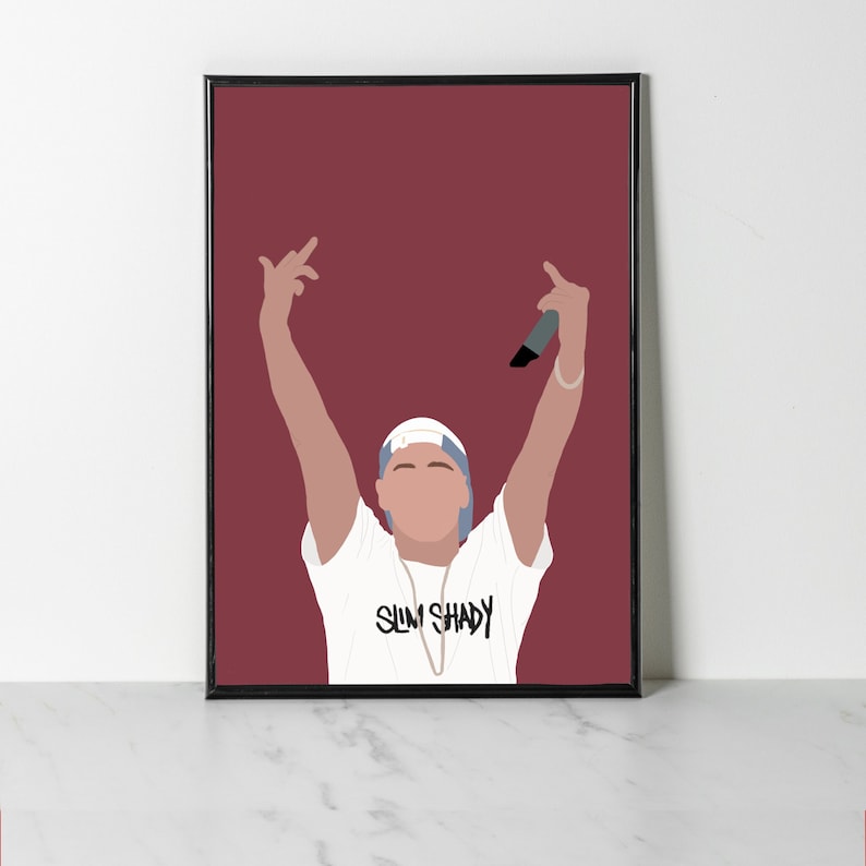 Minimalistic Eminem Poster - Slim Shady Poster - Etsy