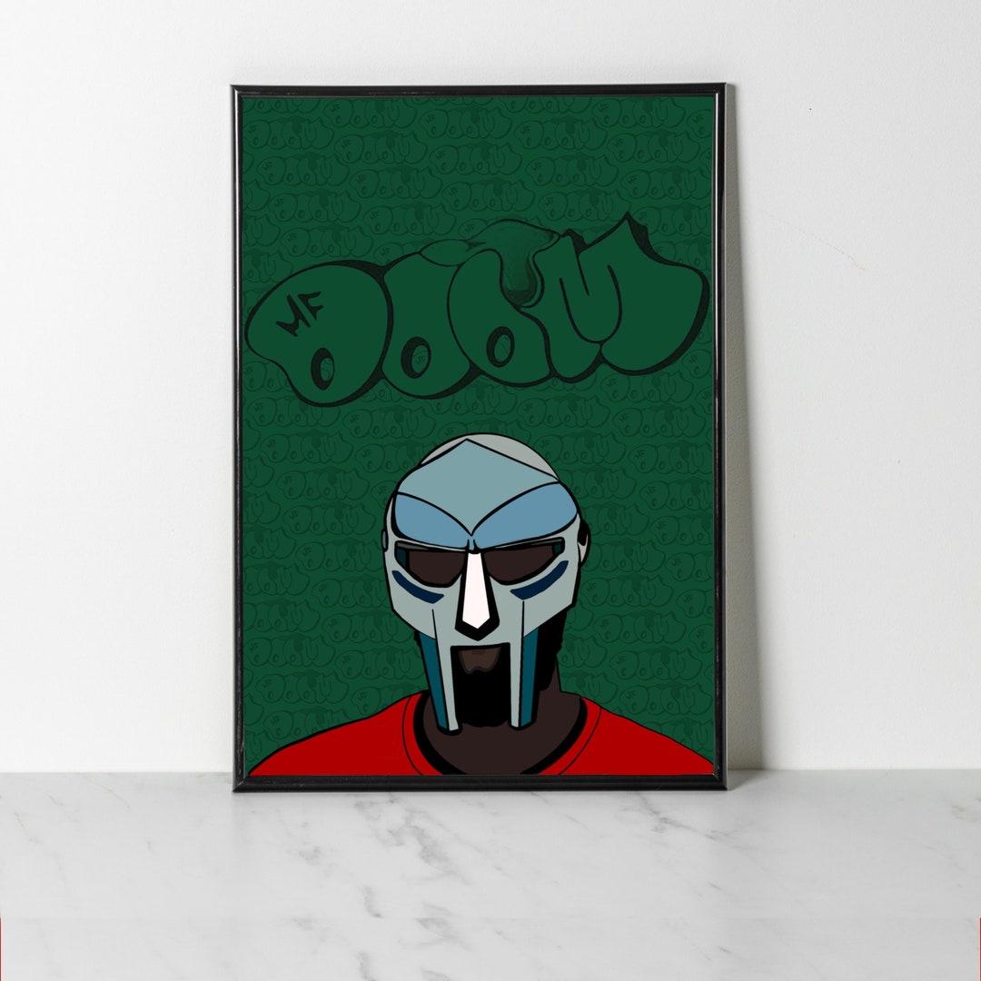 Minimalistic MF Doom Poster - Iconic Logo in Enigmatic Green - Etsy